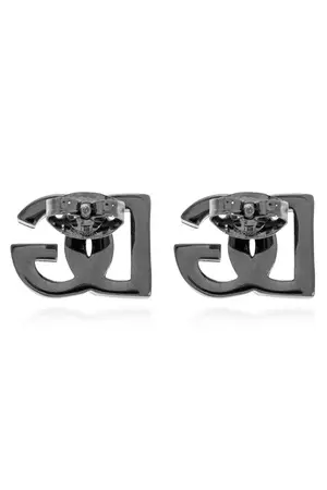 Dolce & Gabbana Dg Logo Earrings - Gray