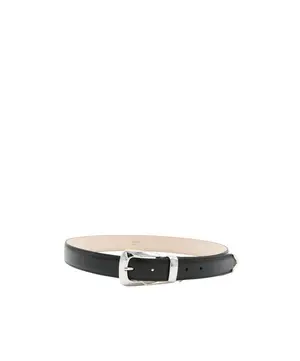 Khaite Buckle Belt With Silver Tone Hardware - Nude
