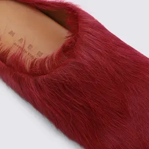 Marni Fussbett Round Toe Slip-on Mules - Red