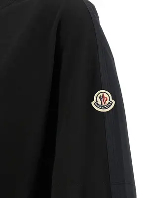 Moncler Drawstring Crewneck T-shirt Dress - Black