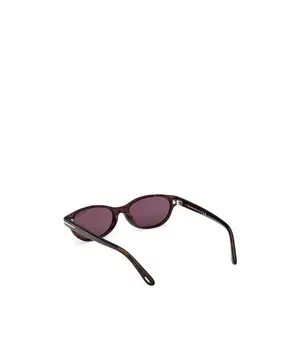 TOM FORD Tortoiseshell Oval Frame Sunglasses