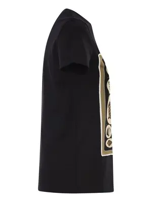 Max Mara Spadino Graphic Printed Jersey T-shirt - Black