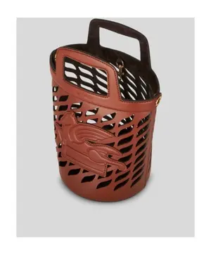 Etro Coffa Cut-out Bucket Bag - Brown