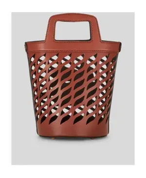Etro Coffa Cut-out Bucket Bag - Brown