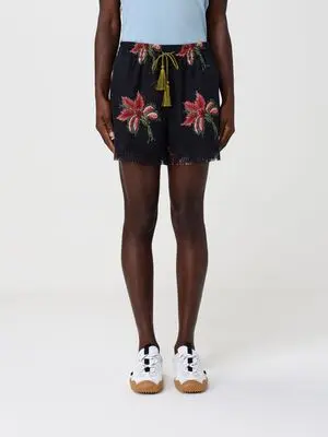 Valentino Garavani Floral Print Fringed Hem Shorts - No