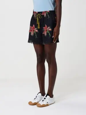 Valentino Garavani Floral Print Fringed Hem Shorts - No
