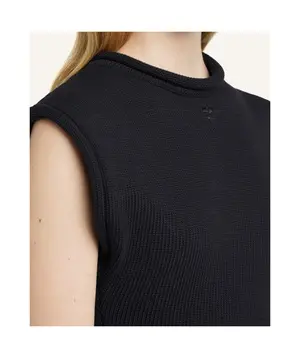 COURREGES Cropped Knitted Tank Top