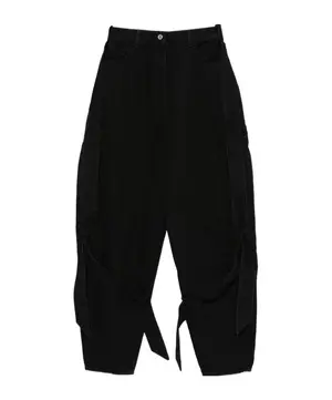 Attico Belted Loose Fit Jeans