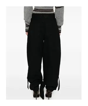 Attico Belted Loose Fit Jeans