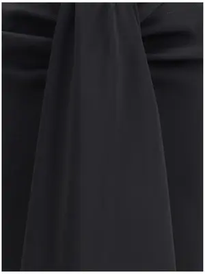 Jacquemus The Sablier Draped Midi Skirt - Black