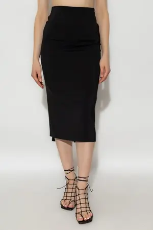 Jacquemus The Sablier Draped Midi Skirt - Black
