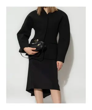 Jacquemus The Sablier Draped Midi Skirt - Black