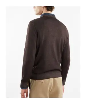 FAY Crewneck Jumper With Embroidered Logo - Black