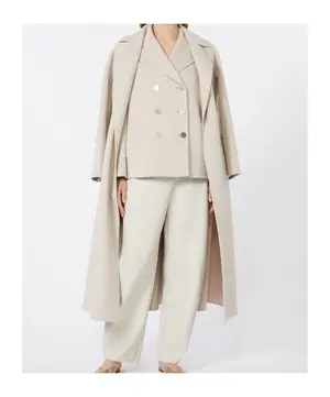 Max Mara Margot Double-breasted Tailored Wool Blazer - Sand-colored