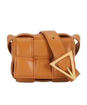Bottega Veneta Cassette Flip Shoulder Bag - Camel