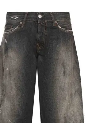 Acne Studios Logo Patch Wide-leg Jeans