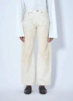 Acne Studios Distressed Logo Patch Jeans