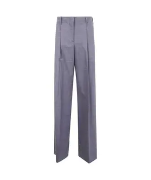 P.a.r.o.s.h Pleated Wool Trousers - Gray