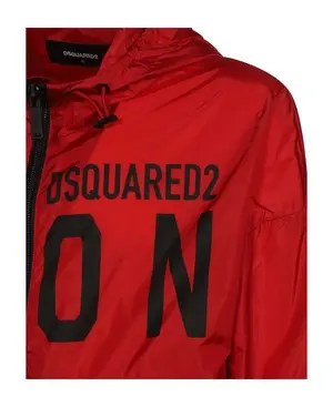 Dsquared2 Logo Hooded Zip Up Jacket