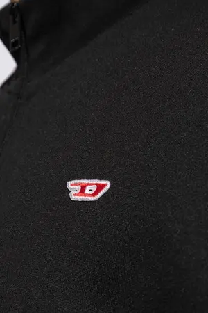 DIESEL® Logo Embroidered Zip-up Cardigan