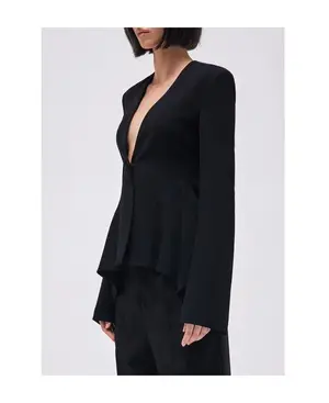 Blumarine Draped Single-breasted Blazer