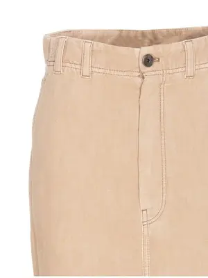 Brunello Cucinelli Logo Patch High-waisted Skirt