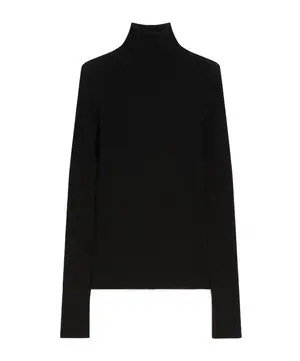 Sportmax Sportmax Niagara Ribbed Wool Turtleneck Jumper Black