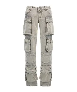 Attico Essie Cargo Jeans - Gray