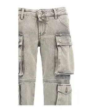 Attico Essie Cargo Jeans - Gray