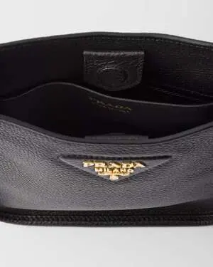 Prada Leather Mini Shoulder Bag - Black