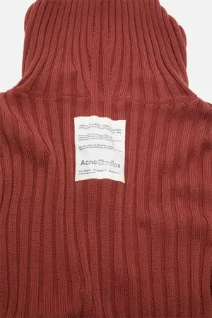 Acne Studios Ribbed Hooded Zip-up Sweater
