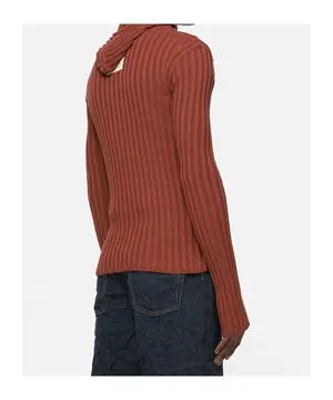 Acne Studios Ribbed Hooded Zip-up Sweater