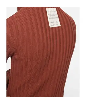 Acne Studios Ribbed Hooded Zip-up Sweater