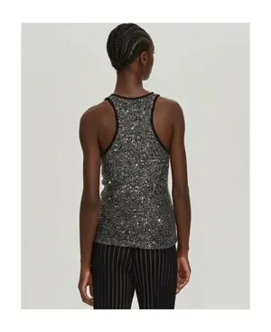 Fabiana Filippi Sequin Embellished Tank Top