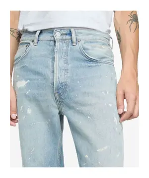 Acne Studios 2021m Regular Fit Distressed Jeans - Gray