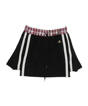 VIVIENNE WESTWOOD Mini Skirt With Checked Trim - Black