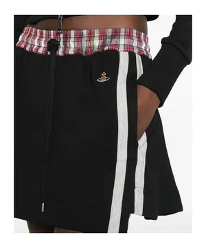 VIVIENNE WESTWOOD Mini Skirt With Checked Trim - Black
