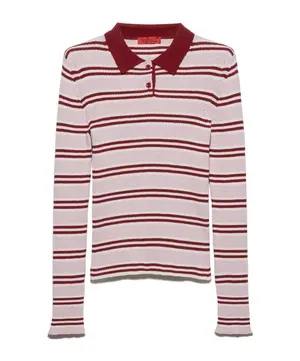 MAXCO. Max&co. Striped Polo-neck Jumper