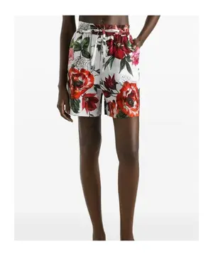 Dolce & Gabbana Floral Print Poplin Shorts