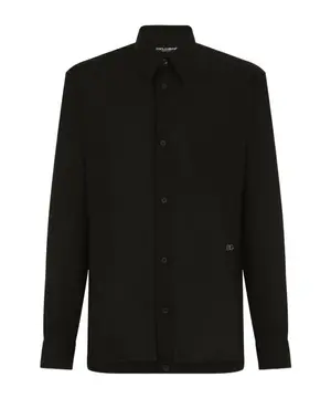 Dolce & Gabbana Hawaiian Long-sleeve Linen Shirt