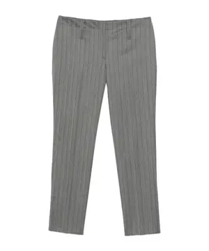 Alexander McQueen Straight-leg Striped Tailored Trousers - Grey