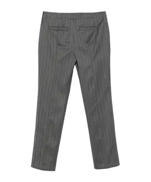 Alexander McQueen Straight-leg Striped Tailored Trousers - Grey