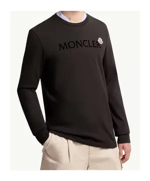 Moncler Logo Detail Crewneck Sweatshirt - Black