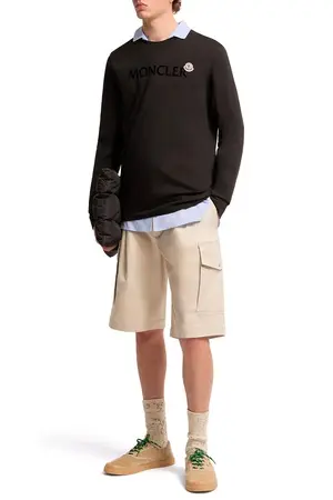 Moncler Logo Detail Crewneck Sweatshirt - Black