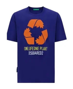 Dsquared2 Logo Printed Slouchy Fit Jersey T-shirt