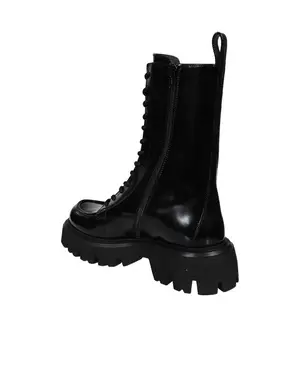 MSGM Round Toe Lace Up Ankle Boots
