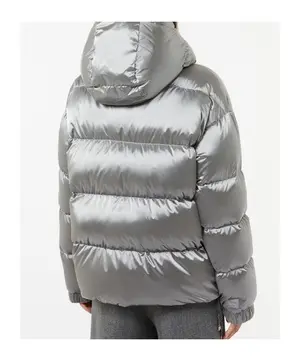 Max Mara Padded Satin Puffer Jacket - Medium Gray
