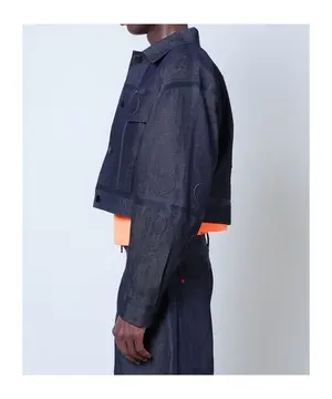 WALTER VAN BEIRENDONCK Embossed Denim Blazer