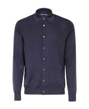 TOM FORD Long-sleeved Knitted Shirt - Black