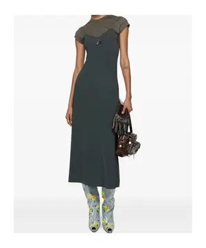 Acne Studios Layered Dress With Bow Detail
